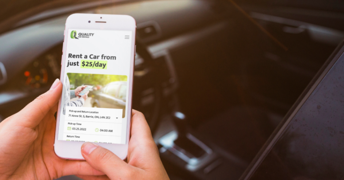 Website design for Quality Car Rentals